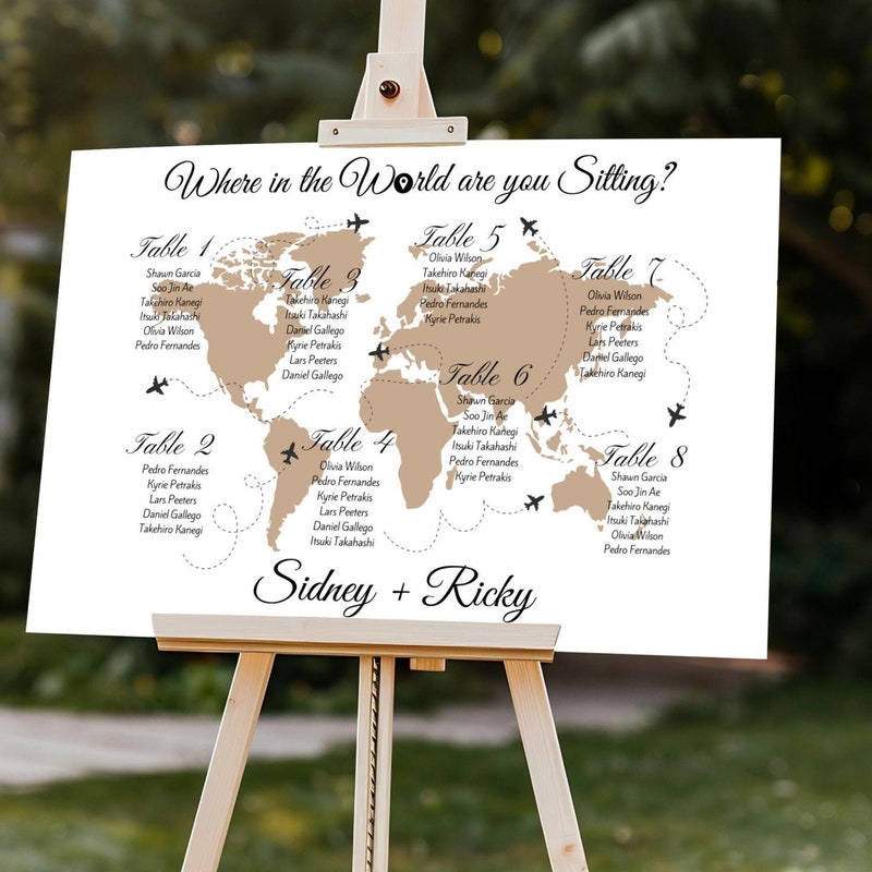 World Seating Chart - Etsy