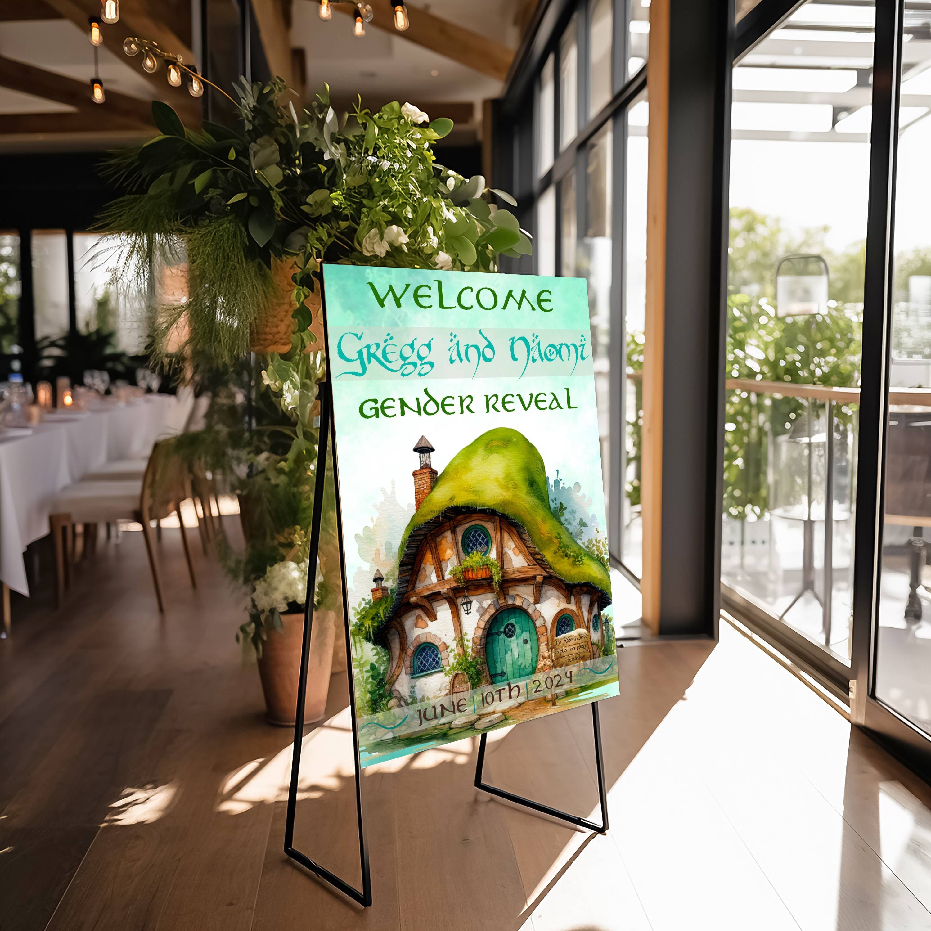 The Hobbit Gender Reveal Welcome Sign Template LOTR Welcome - Etsy ...