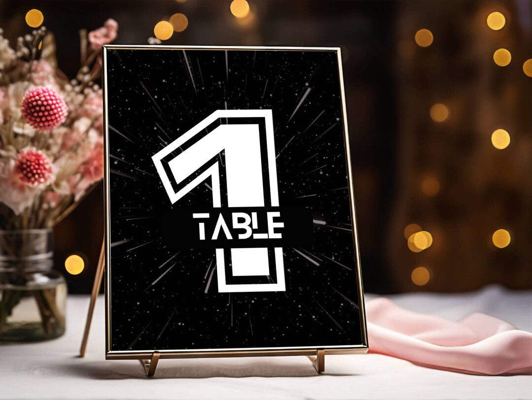 Sci Fi Wedding Table Number Sign, Galaxy Table Numbers, Nerdy Table ...