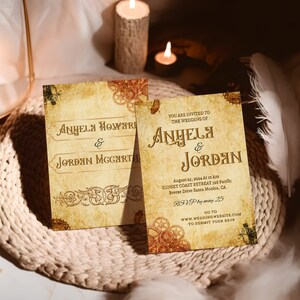 Medieval Wedding Invitation Suite Fantasy Middle Ages Invite Template ...