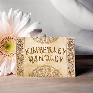 Medieval Wedding Place Card Editable Fantasy Middle Ages Name Template ...