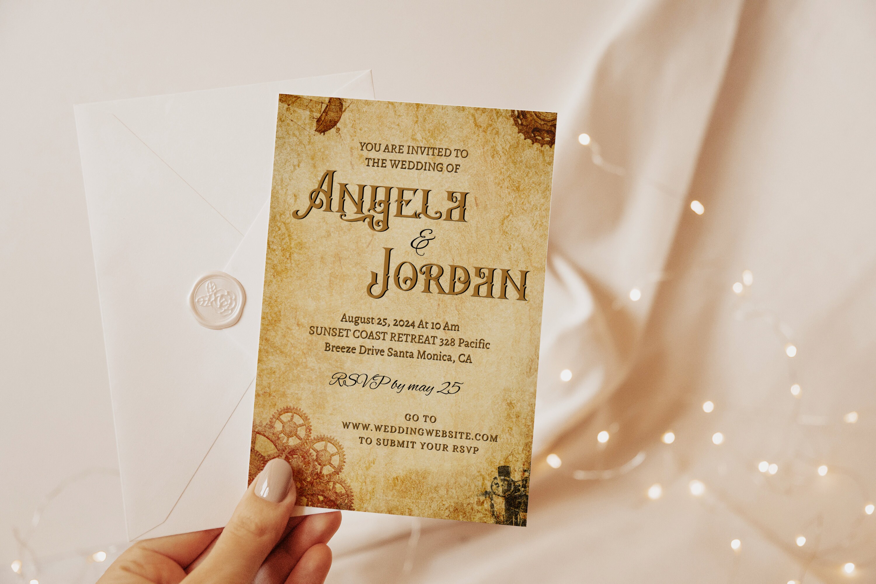 Old Style Middle Ages Wedding Invitation Editable Vintage Stationery ...