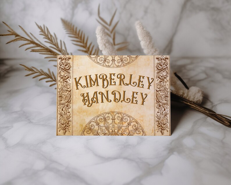 Medieval Wedding Place Card Editable Fantasy Middle Ages Name Template ...