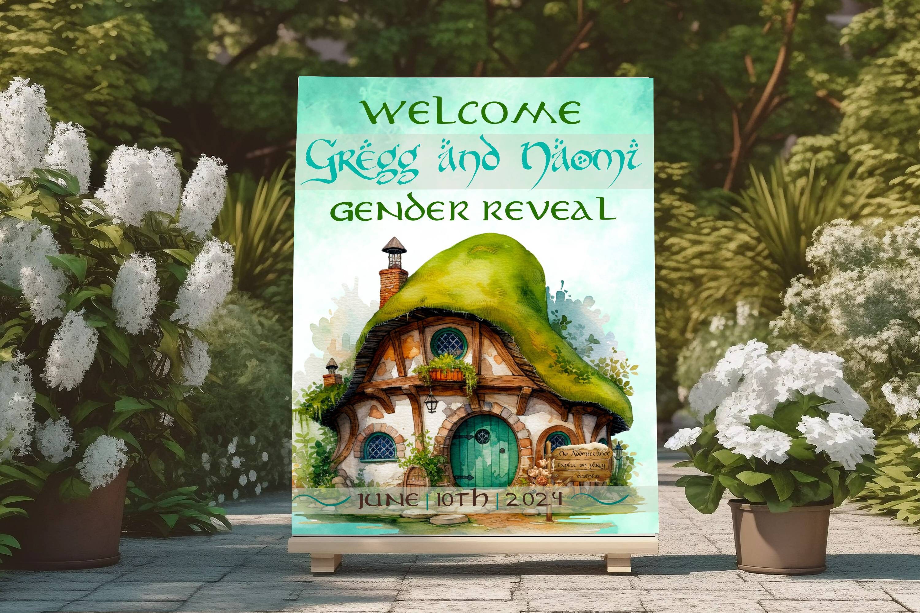 The Hobbit Gender Reveal Welcome Sign Template LOTR Welcome - Etsy ...