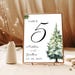 Christmas Printable Table Numbers Holiday Table Numbers for Xmas Dinner ...