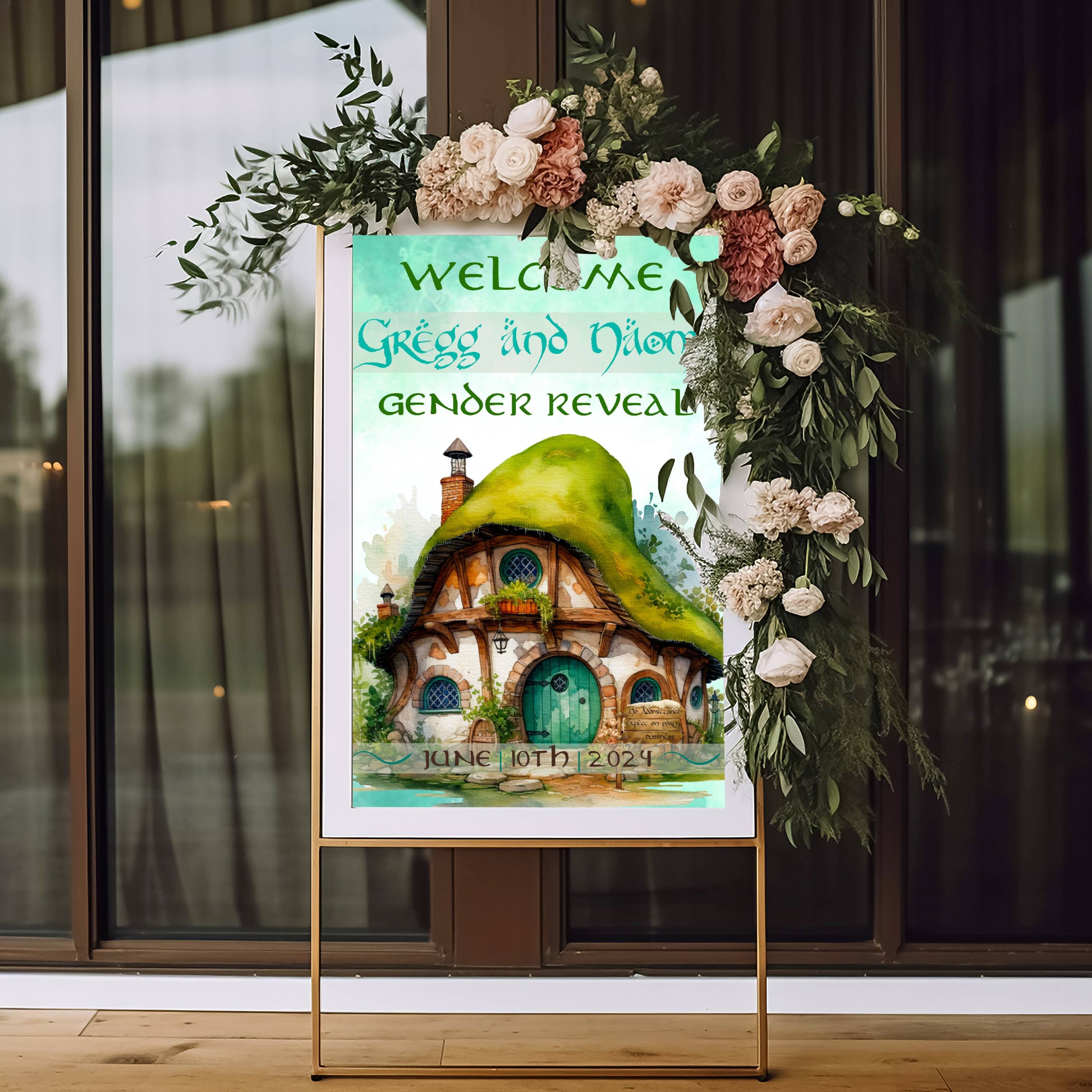 The Hobbit Gender Reveal Welcome Sign Template LOTR Welcome - Etsy ...