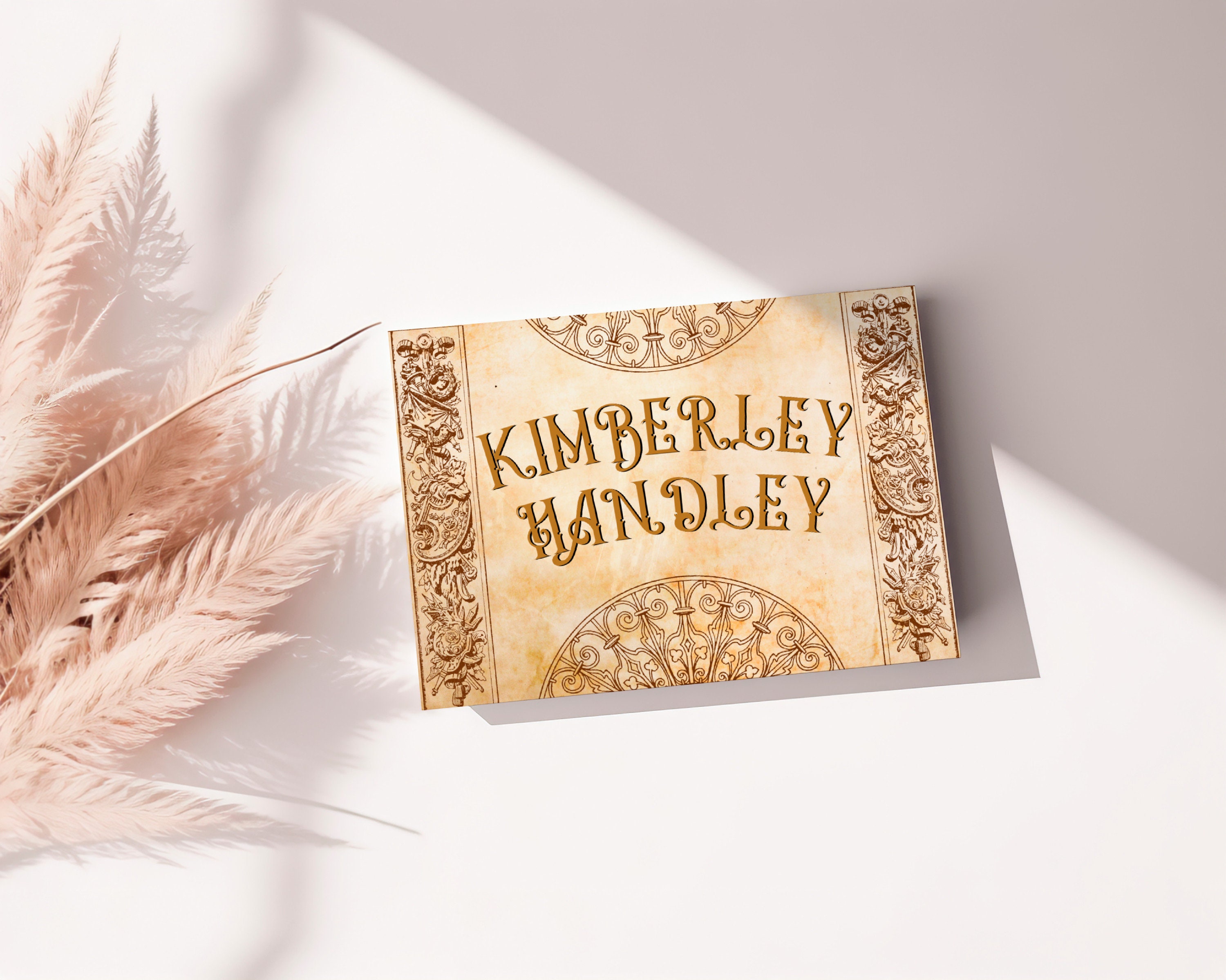 Medieval Wedding Place Card Editable Fantasy Middle Ages Name Template ...