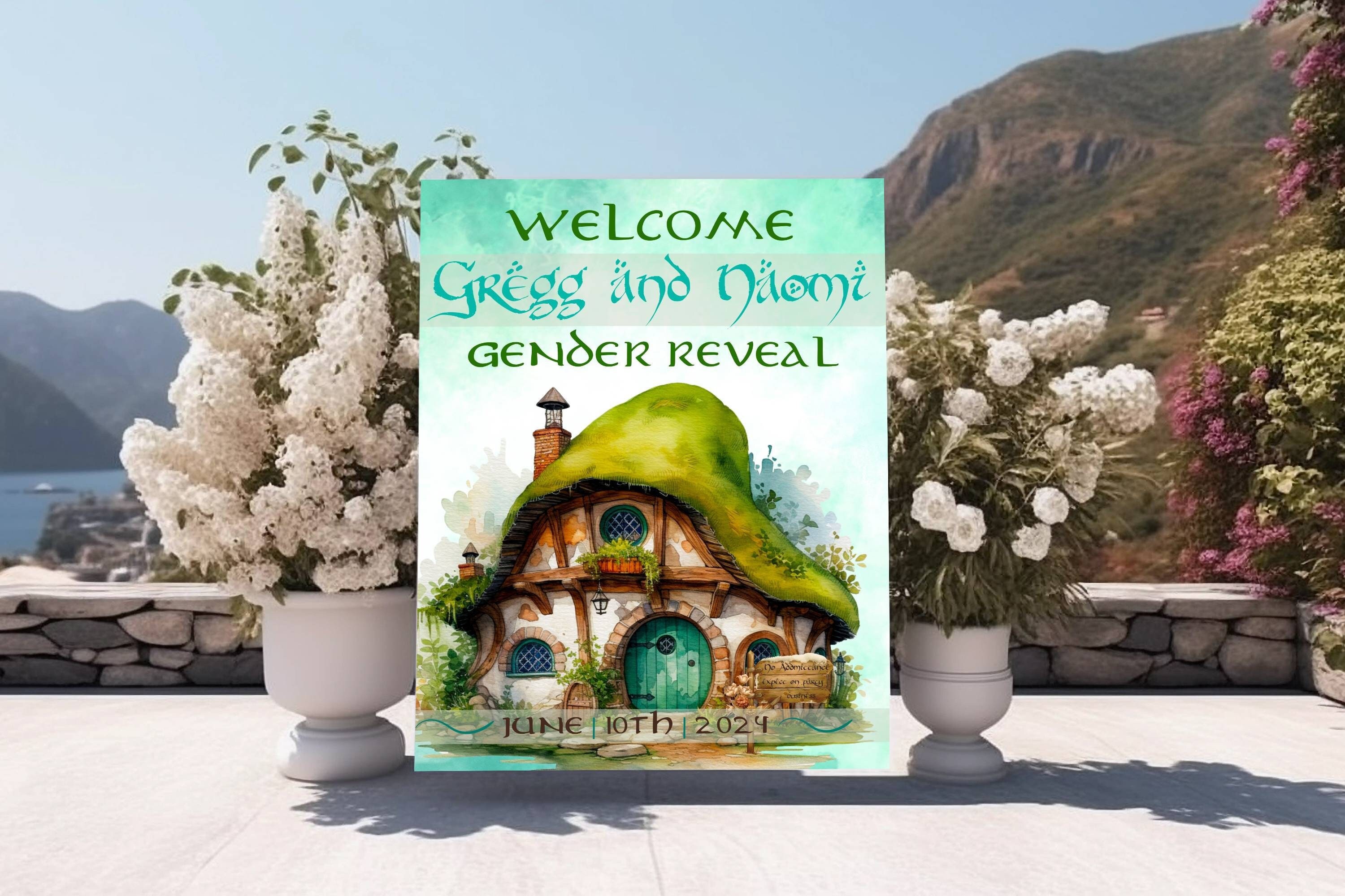 The Hobbit Gender Reveal Welcome Sign Template LOTR Welcome - Etsy ...