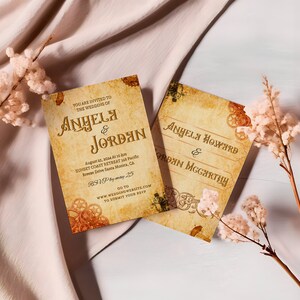 Medieval Wedding Invitation Suite Fantasy Middle Ages Invite Template ...