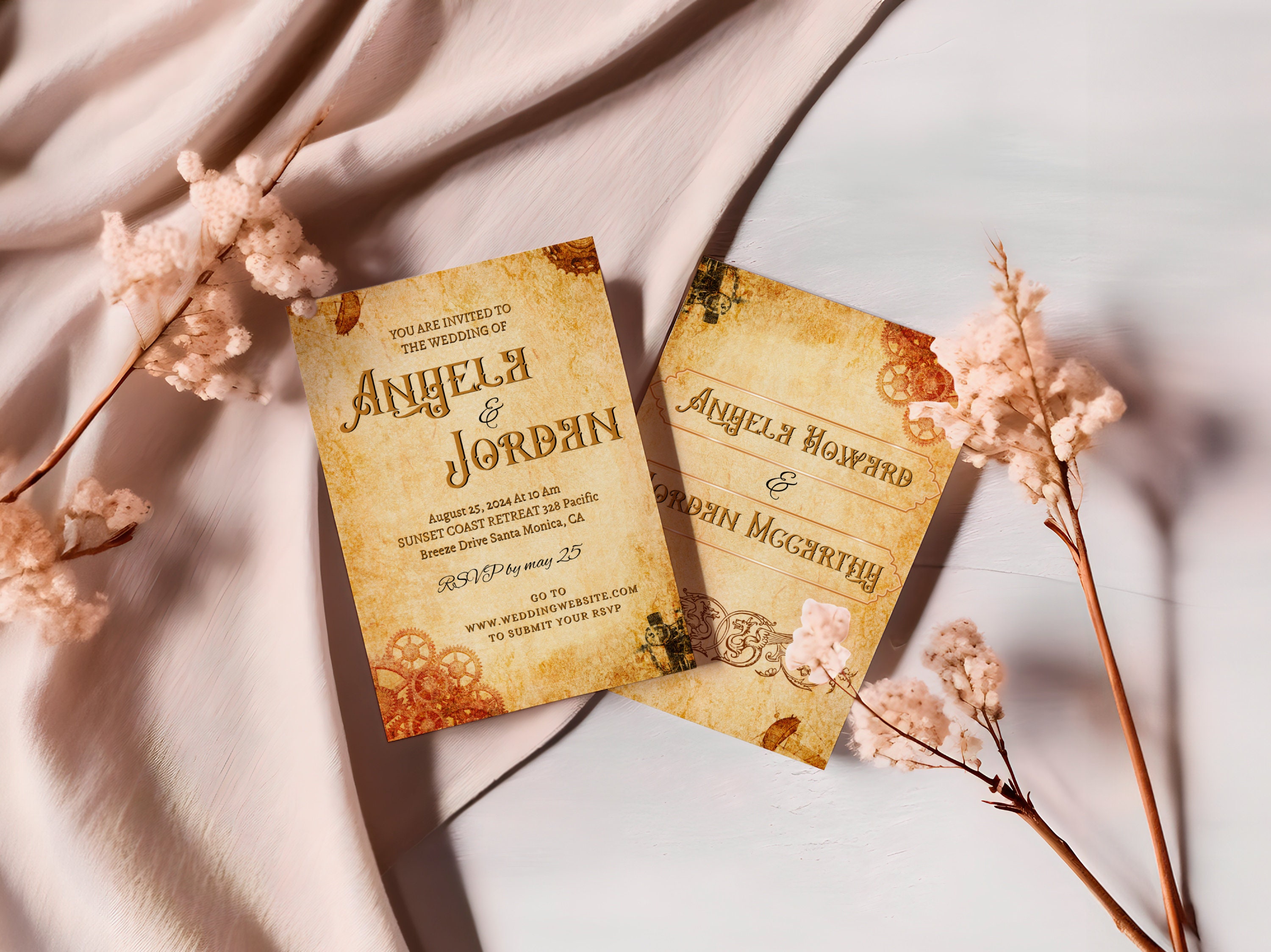 Medieval Wedding Invitation Suite Fantasy Middle Ages Invite Template ...