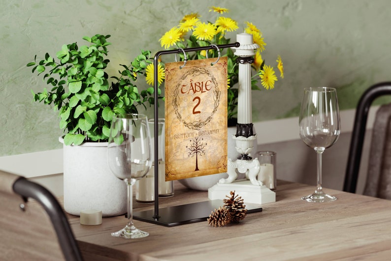 LOTR Wedding Table Numbers, Fantasy Wedding Sign Template, Wedding ...