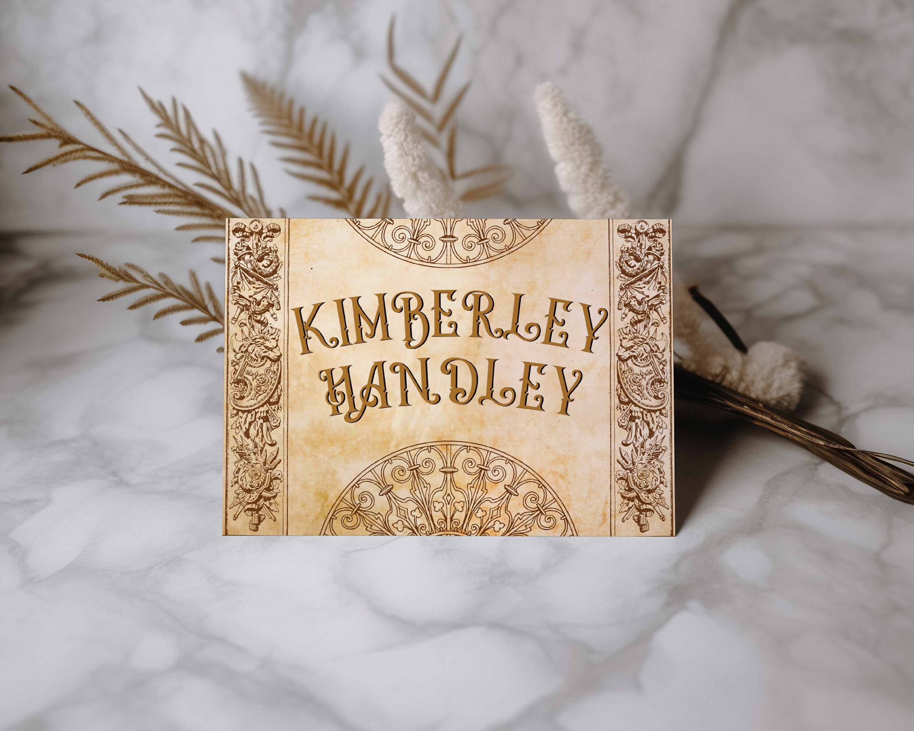 Medieval Wedding Place Card Editable Fantasy Middle Ages Name Template ...