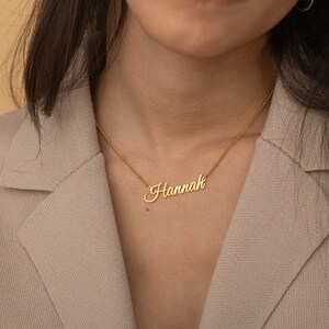 Personalized Name Necklace in Stainless Steel, Custom Birthday Gift for ...