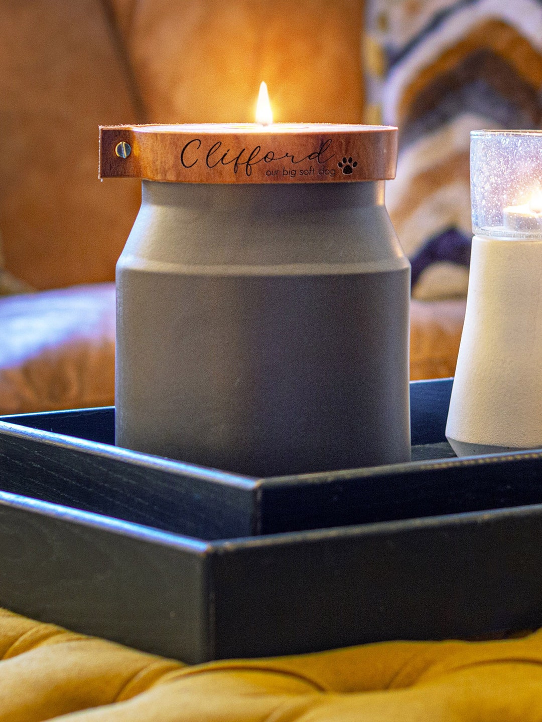 Dog Urn Large: Chimney Design in Smoke Grey - Etsy UK