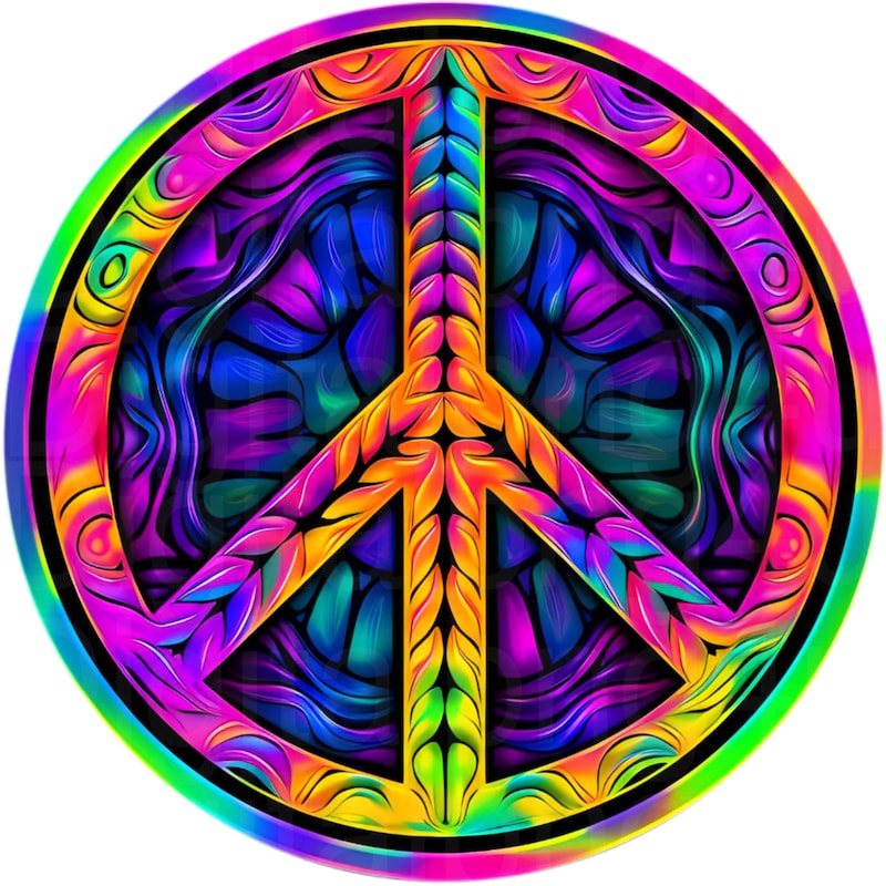 Neon Peace Sign - Etsy