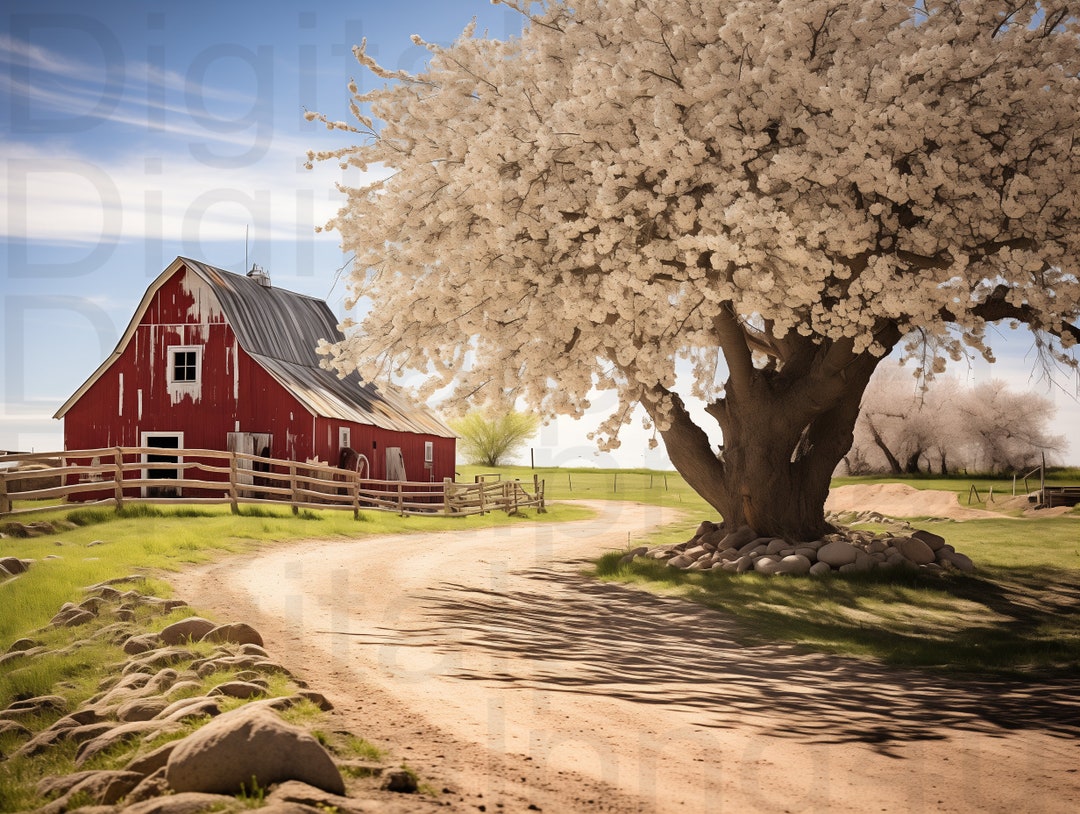 Barn Old Rustic Barn Springtime Png Sublimation Digital Design Download ...