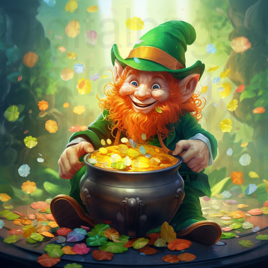 Leprechaun Cute Png Sublimation Digital Design Download Wreath Sign ...