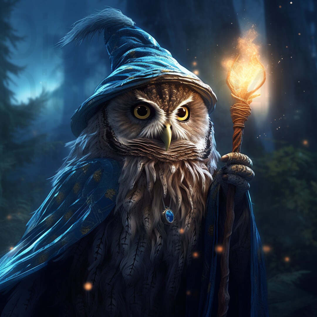Owl Wizard Png Sublimation Digital Design Download Wreath Sign Wind ...