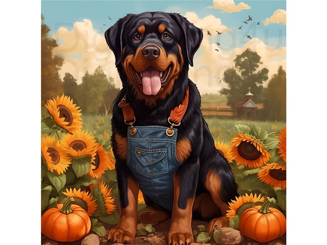 Rottweiler Fall Png Sublimation Digital Design Download Wreath Sign ...