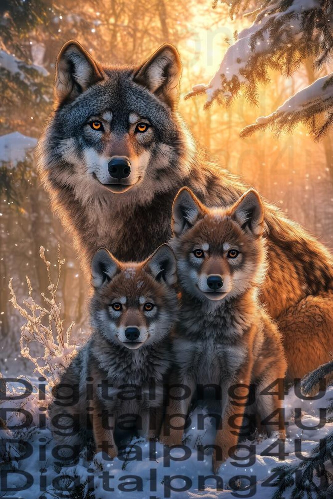 Wolves PNG Sublimation Digital Design Download Wreath Sign Wind Spinner ...