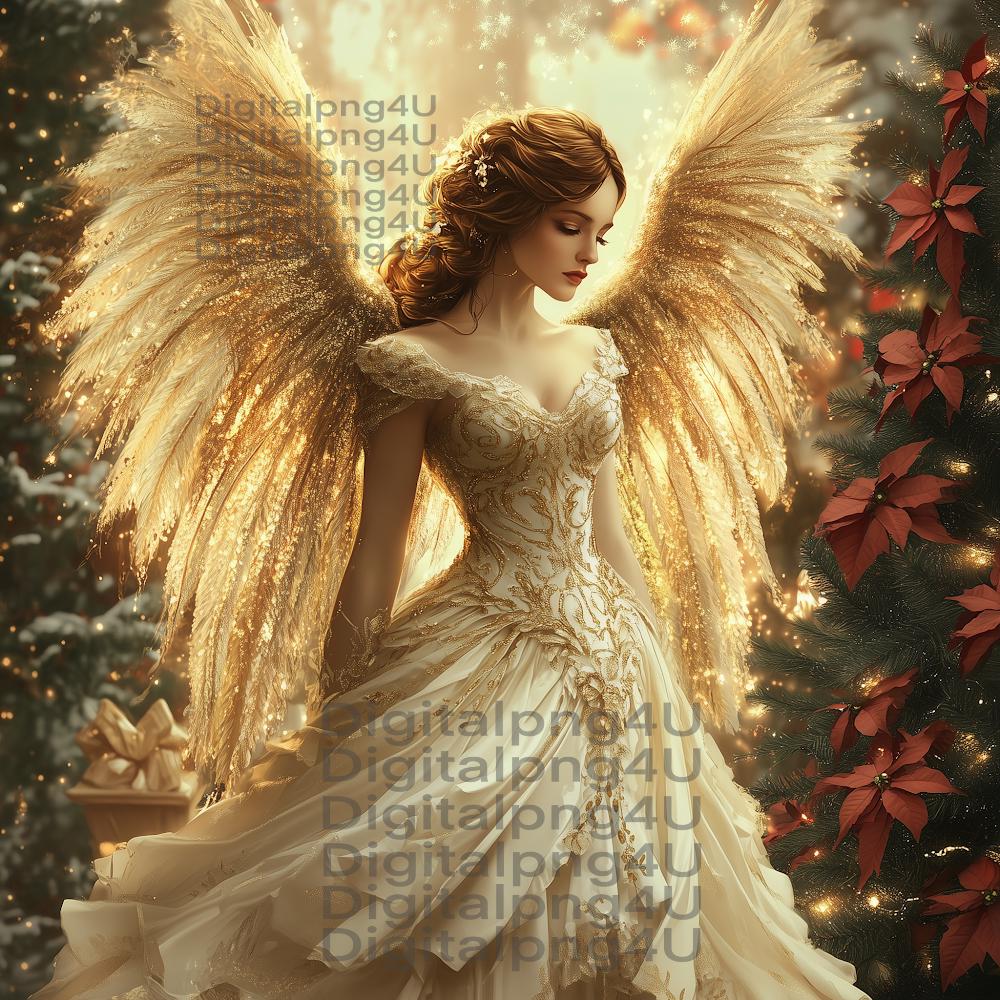 Angel PNG Sublimation DIGITAL DESIGN Download Christmas Wreath Sign ...