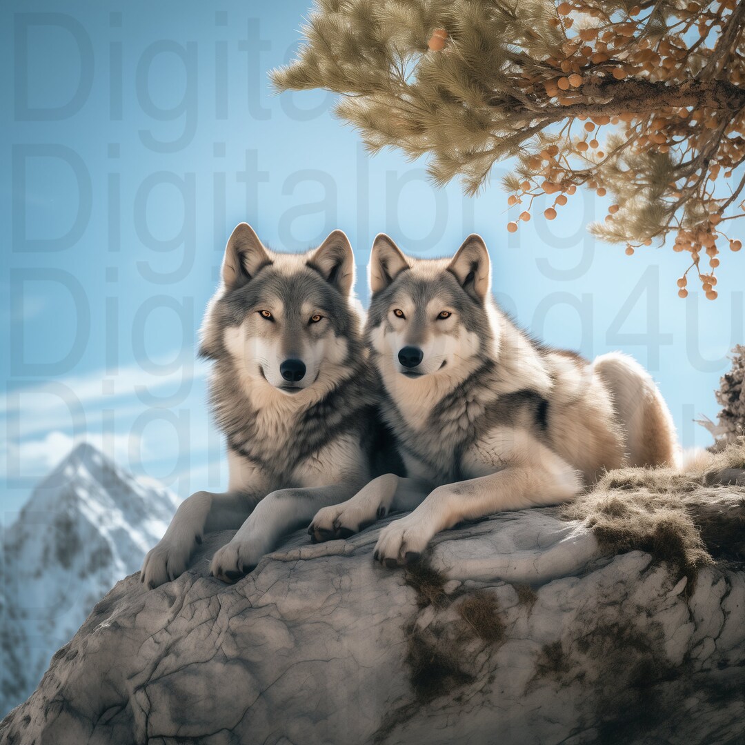 Wolves Png Sublimation Digital Design Download Wreath Sign Wind Spinner ...