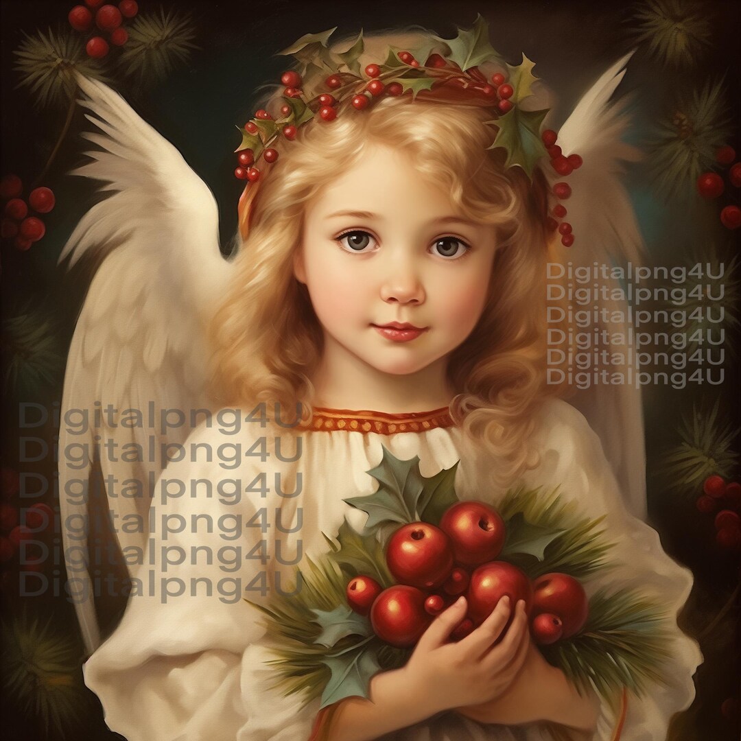 Angel Christmas Angel PNG Sublimation DIGITAL DESIGN Download Wreath ...