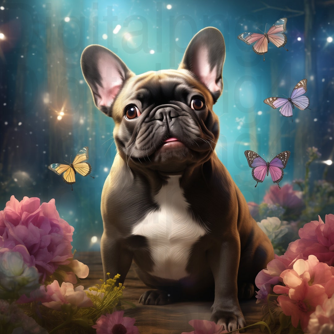 French Bulldog Spring Time Png Sublimation Digital Design Download ...