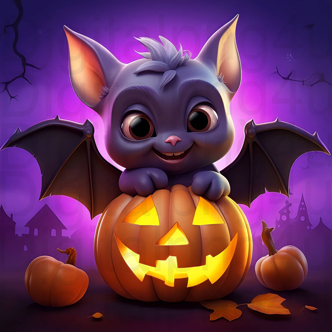 Cute Bat Halloween Png Sublimation Digital Design Download Halloween ...