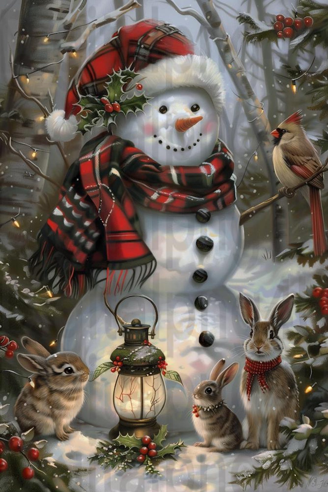 Snowman and Cardinal Christmas PNG Sublimation Digital Design Download ...