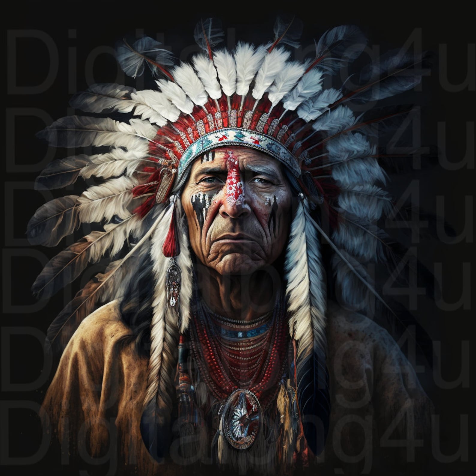 Native American Indian Png Sublimation Digital Design Download - Etsy