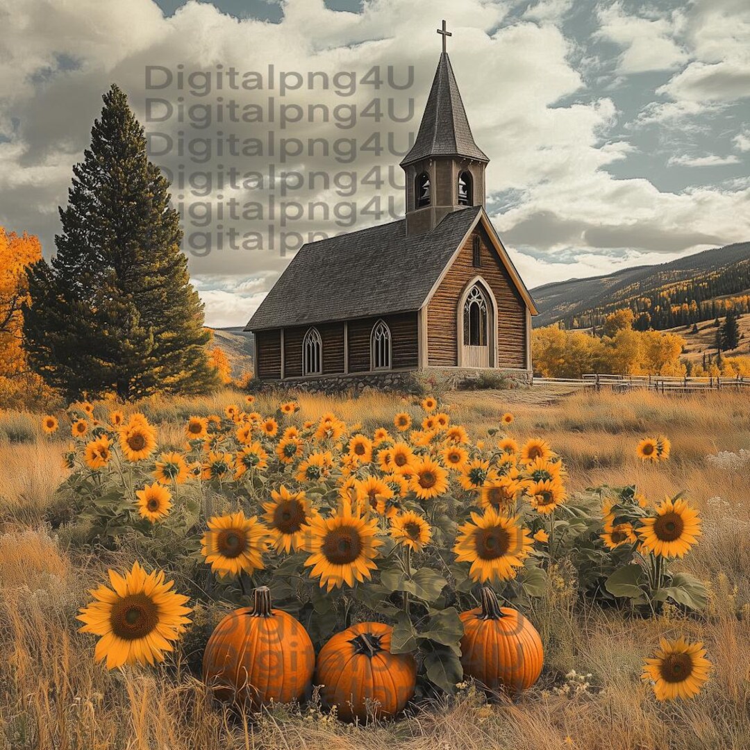 Church Rustic Fall Church PNG Sublimation DIGITAL DESIGN Download ...