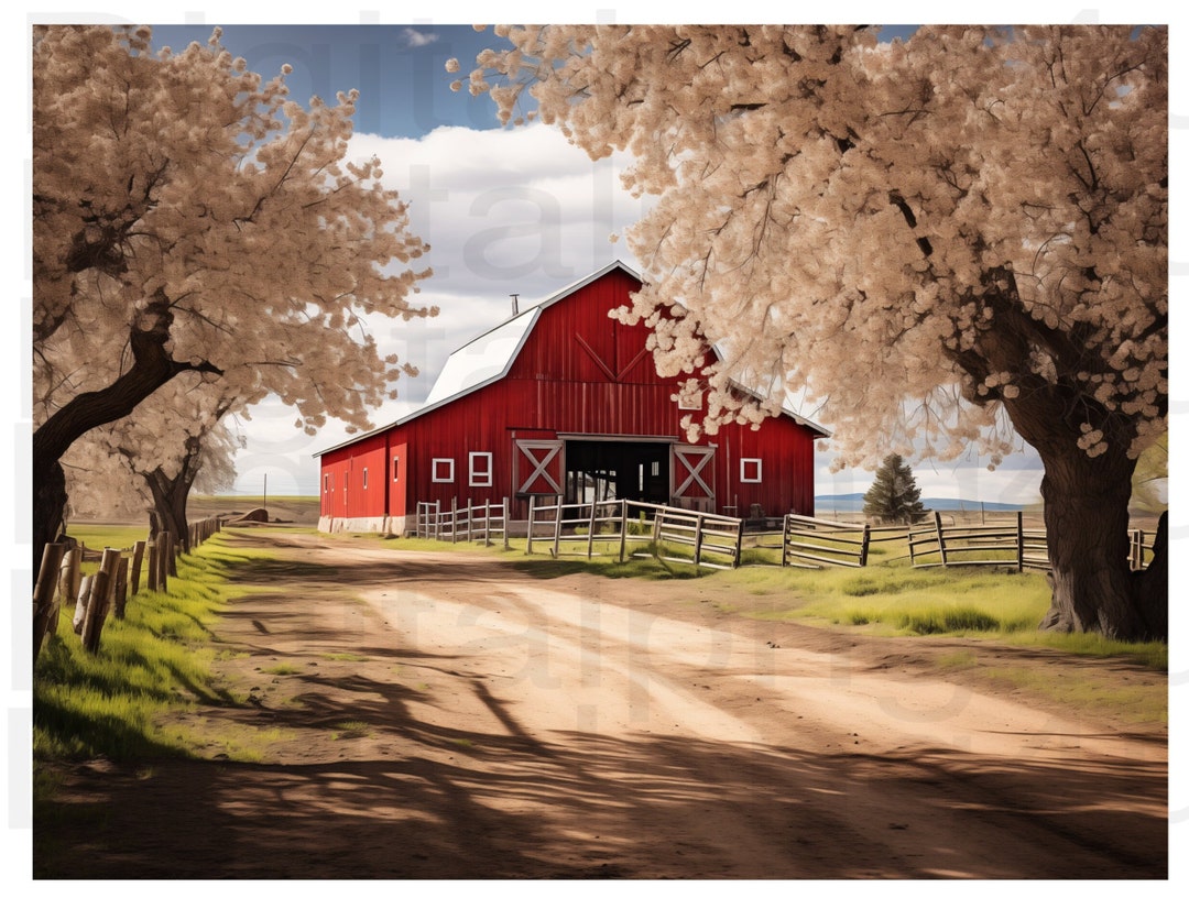 Beautiful Old Barn Png Sublimation Digital Design Download Wreath Sign ...