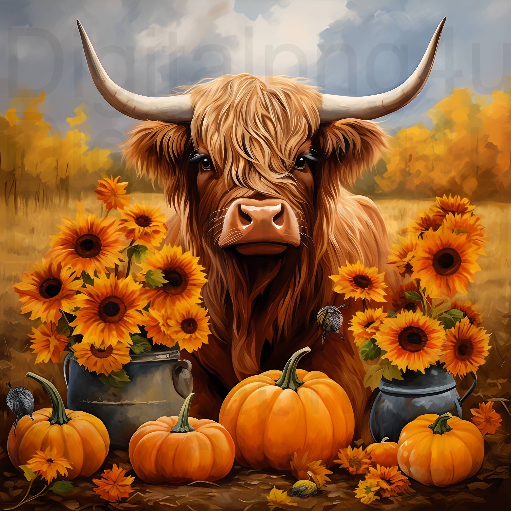 Highland Cow Design Png Sublimation Digital Design Download - Etsy