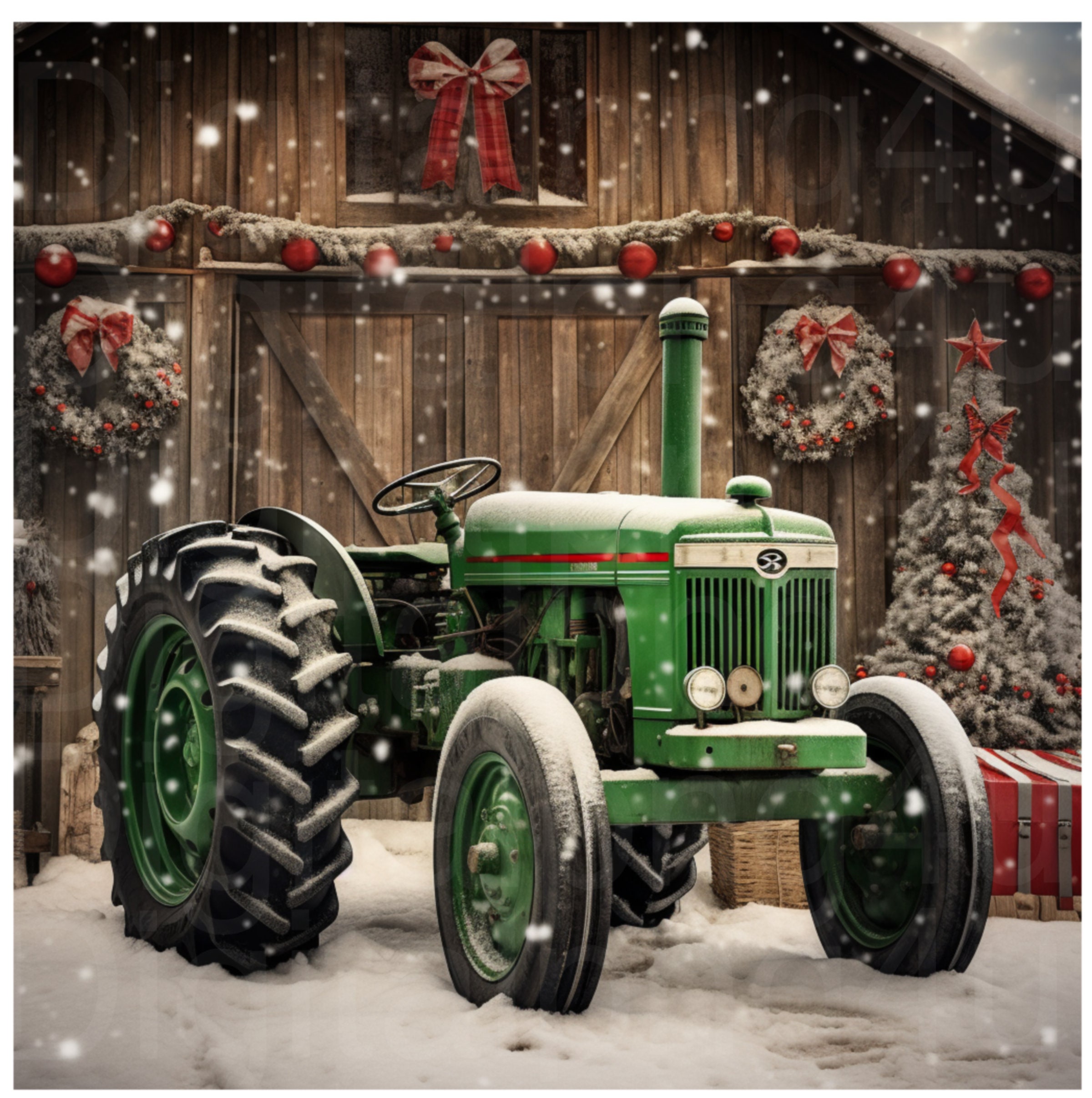 Old Tractor Png Farmhouse Christmas Png Sublimation Digital - Etsy