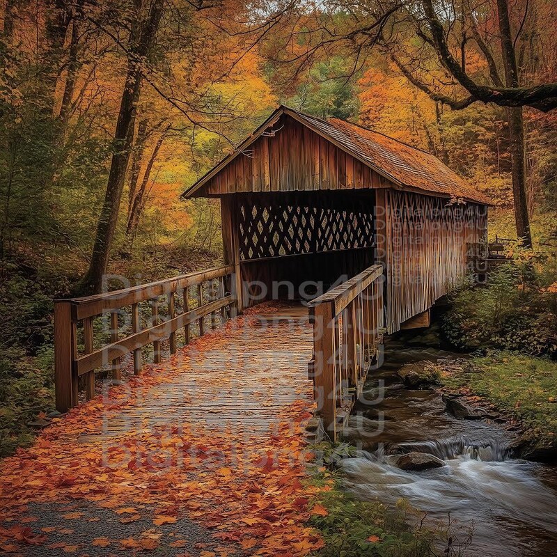 Covered Bridge - Etsy
