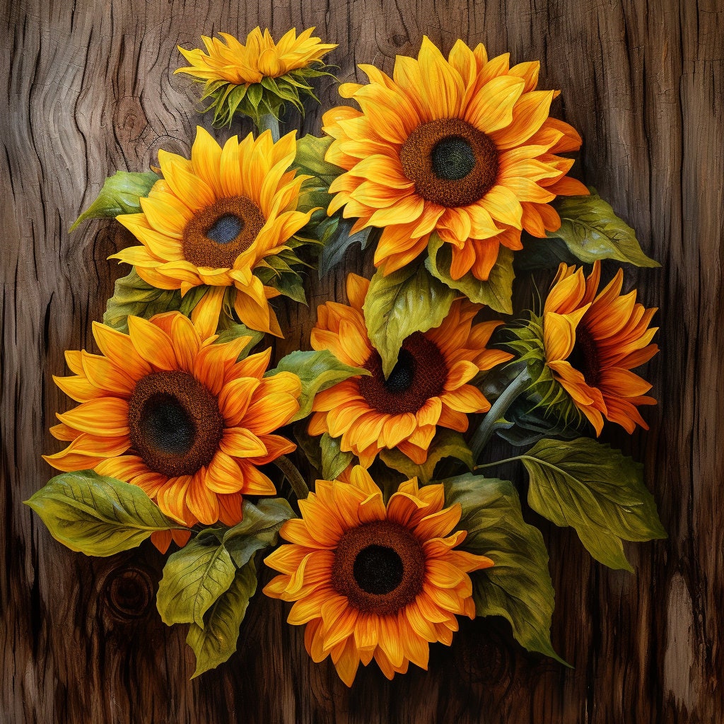 Sunflowers Fall Flowers Png Sublimation Digital Design Download Wreath ...