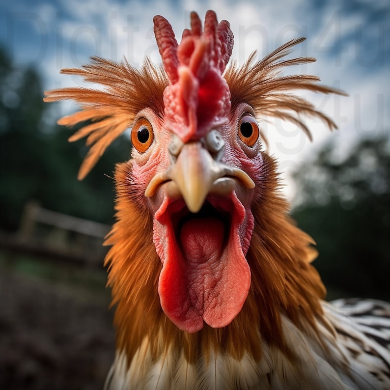 Rooster Png Cute Funny Rooster Png Sublimation Digital Design Download ...