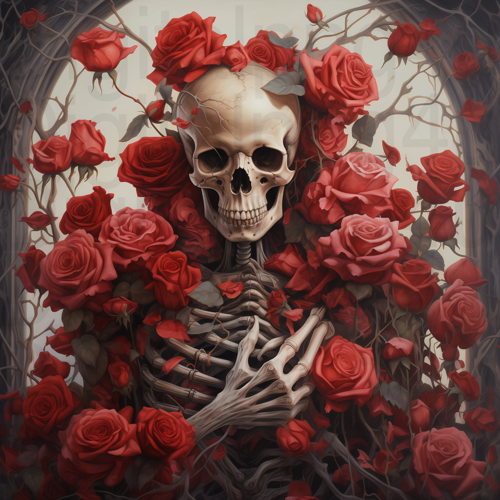 Skeleton and Roses Valentine Png Sublimation Digital Design Download ...
