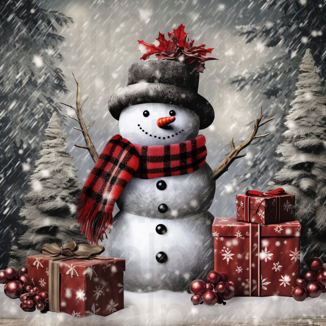 Snowman Rustic Christmas Png Sublimation Digital Design Download Wreath ...
