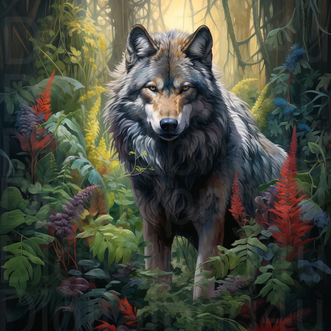 Wolf Forest Png Sublimation Digital Design Download Wreath Sign Wind ...