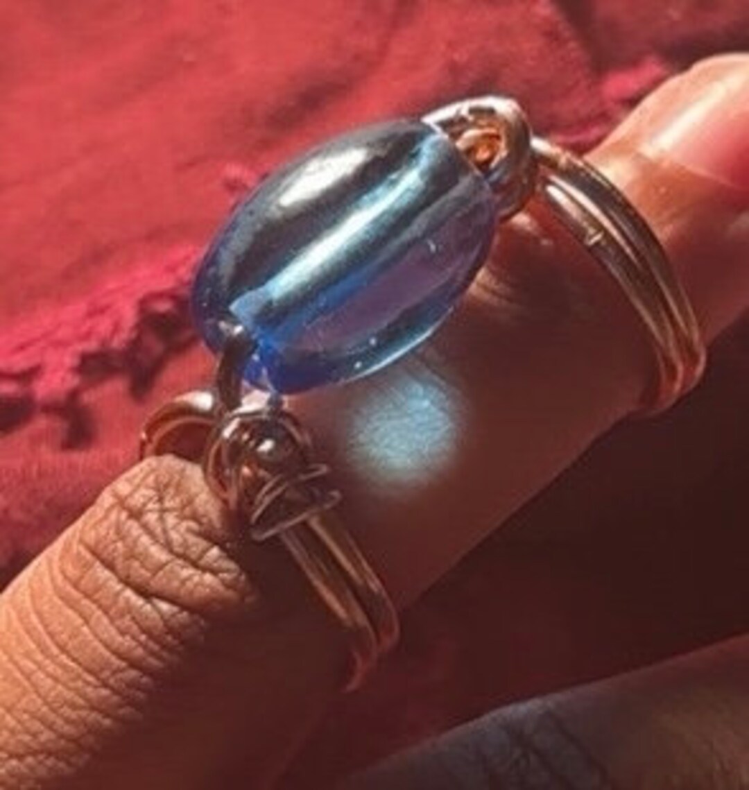 Blue Double Ring - Etsy