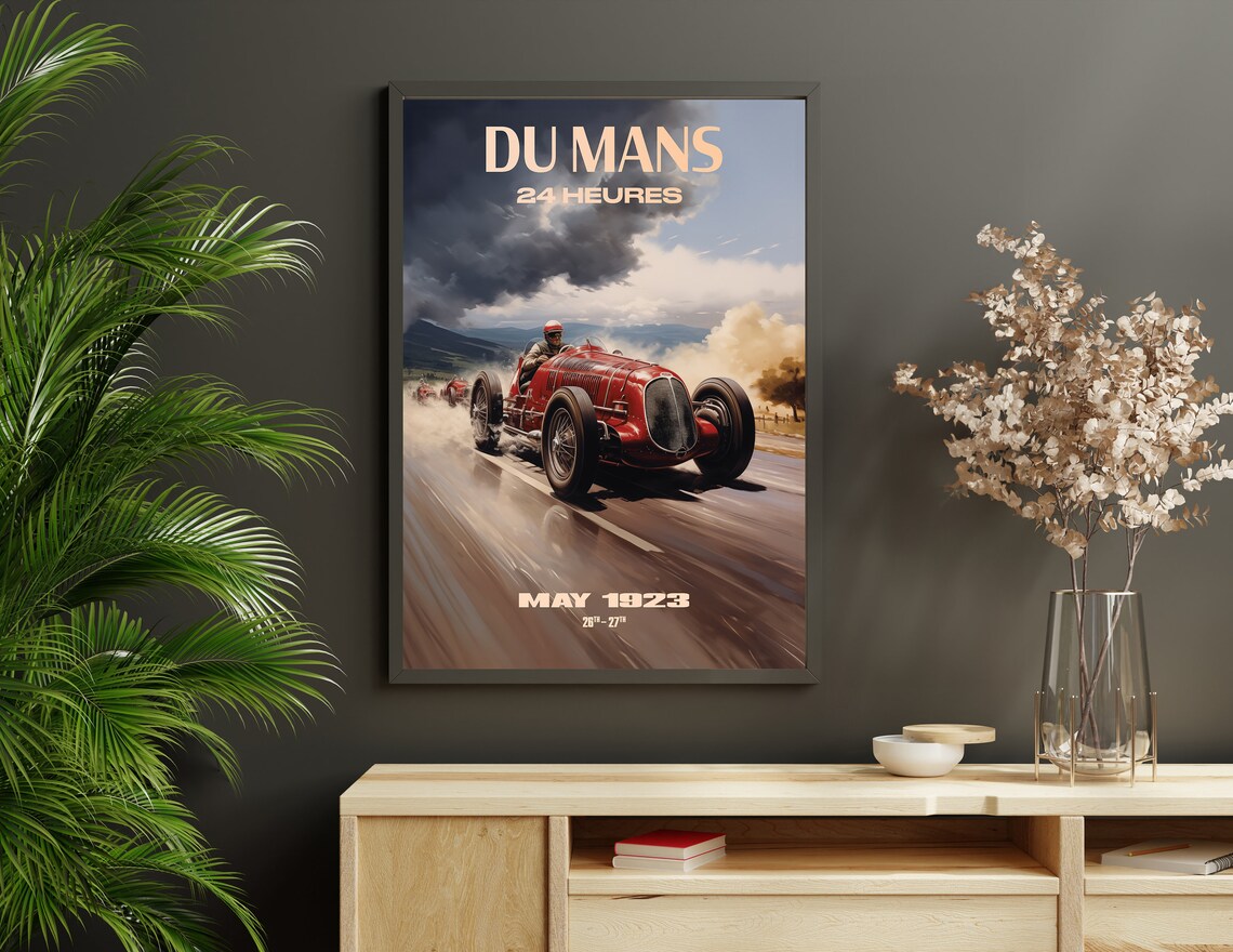 Le Mans 1923 Vintage Poster: French Race Car Art (digital Download) - Etsy