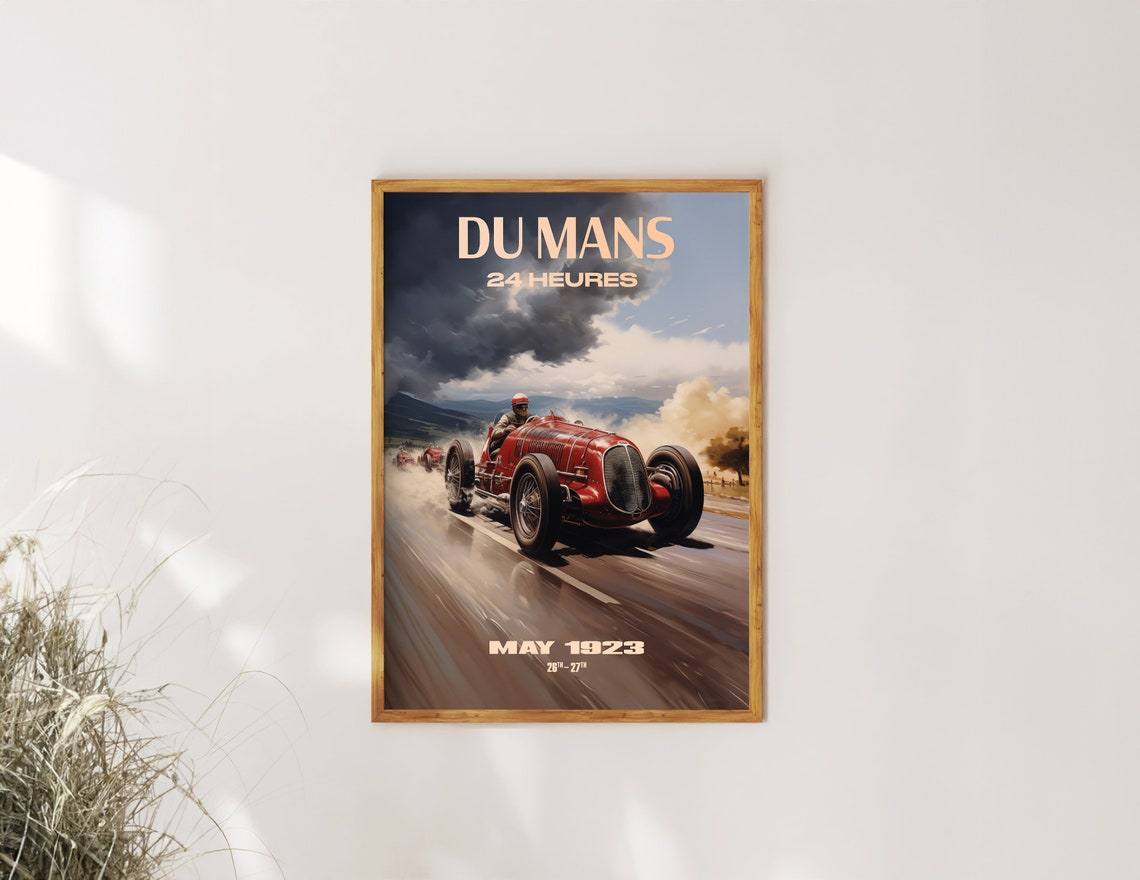 Le Mans 1923 Vintage Poster: French Race Car Art (digital Download) - Etsy