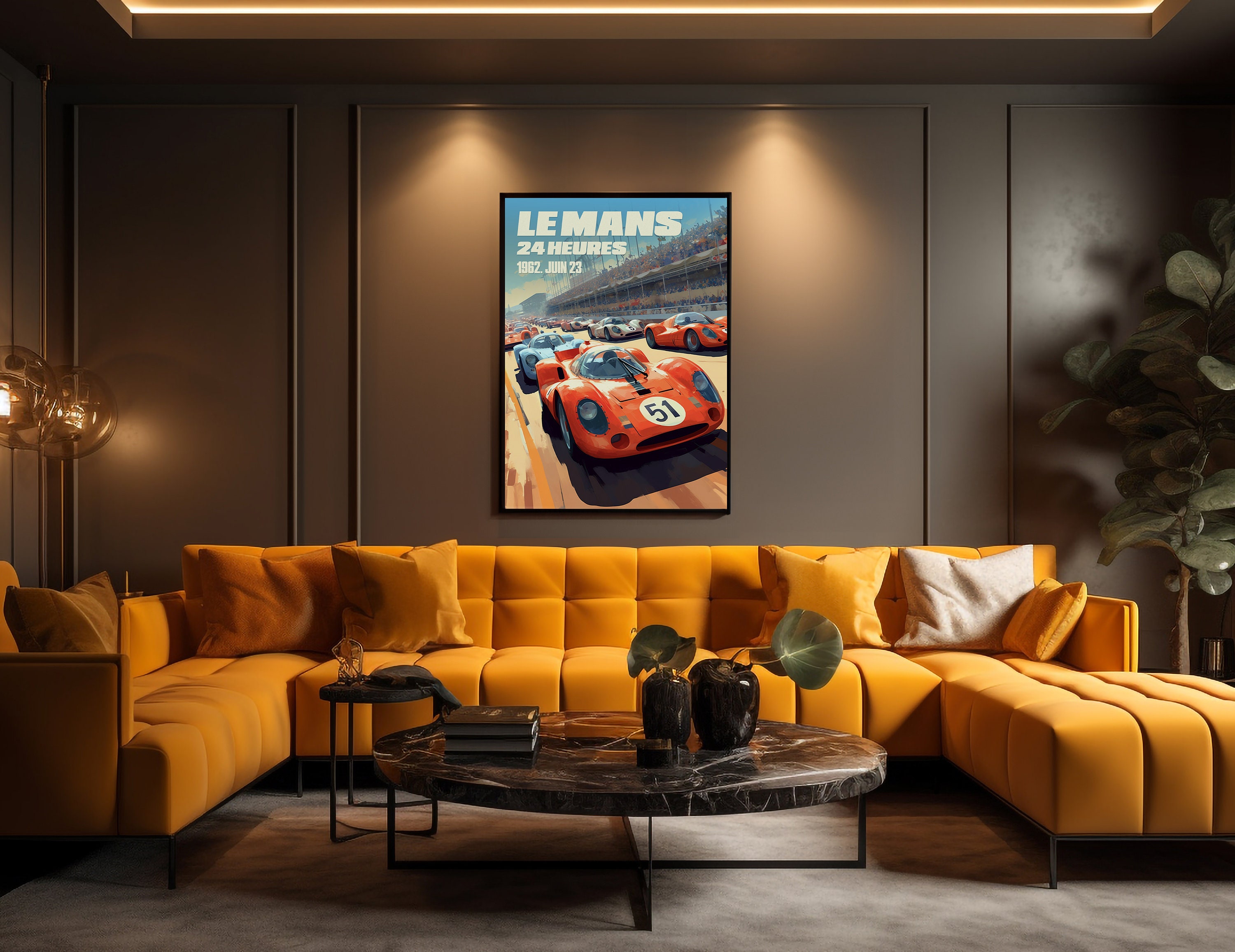 Vintage Car Poster, Retro Car Poster, 24 Hours of Le Mans, Car Poster ...