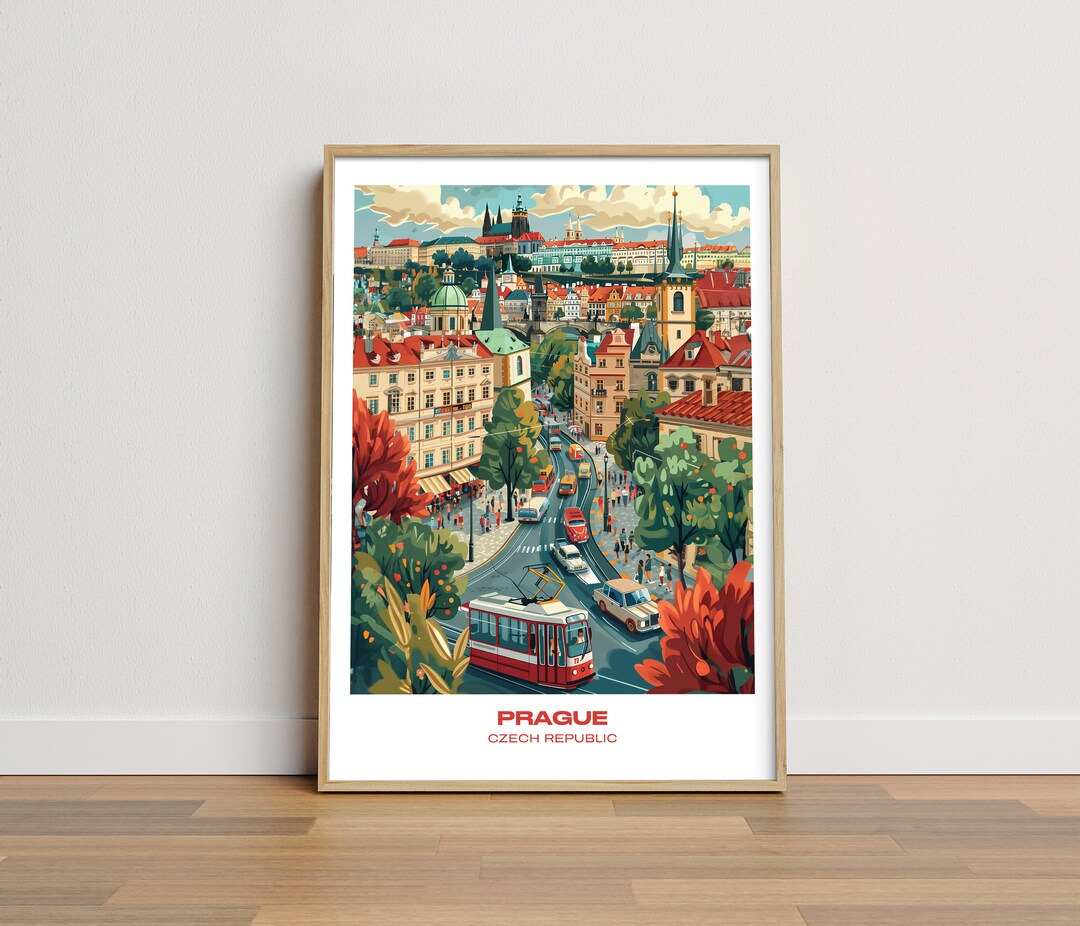 Impression de Prague, affiche de voyage de Prague, République tchèque ...