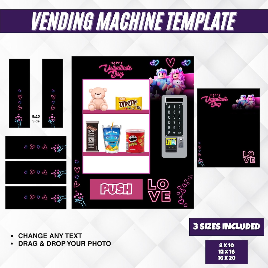 Vending Machine Templates, Valentines Day Vending Machine Templates ...