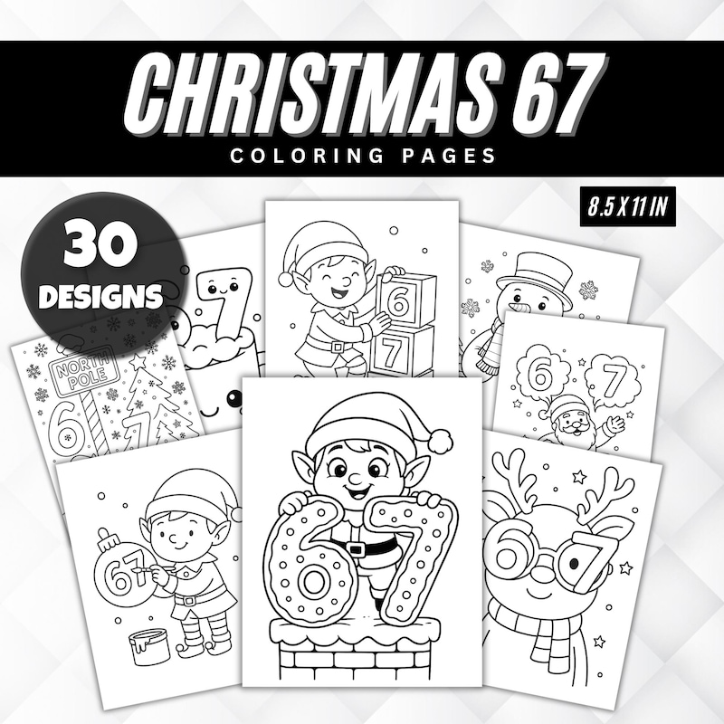 6 7 Coloring Pages - Etsy
