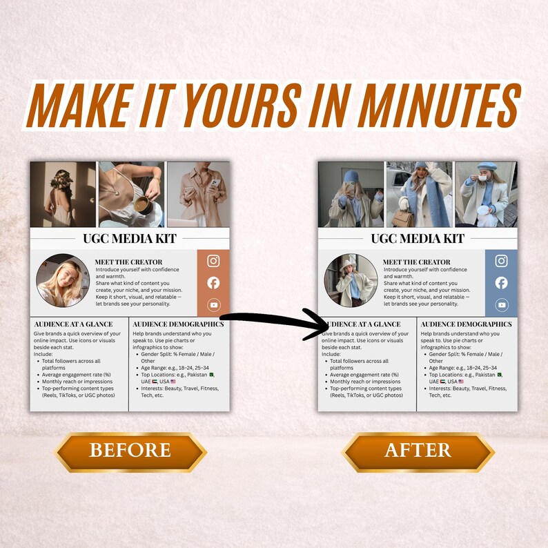 UGC Creator Toolkit, Flyers, Digital Templates for Content Creators ...