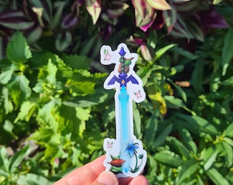 BOTW Master Sword Matte Vinyl Sticker the Legend of Zelda Breath of the ...